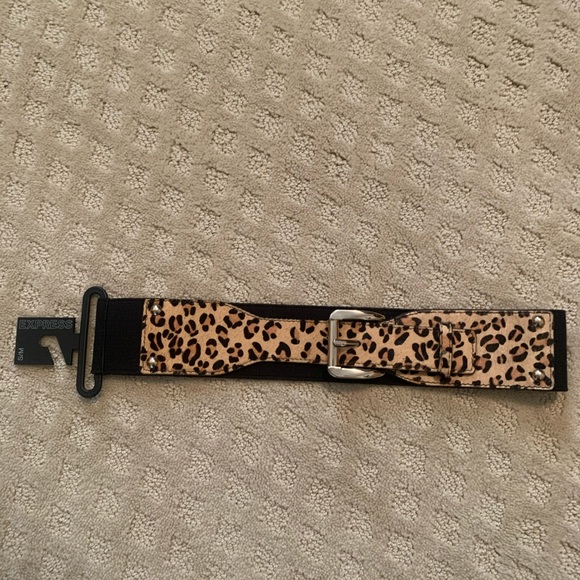Express | Accessories | 25 Express Leopard Print Wide Belt | Poshmark